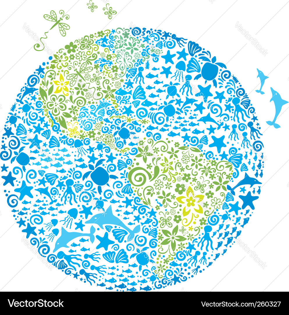 Living planet Royalty Free Vector Image - VectorStock