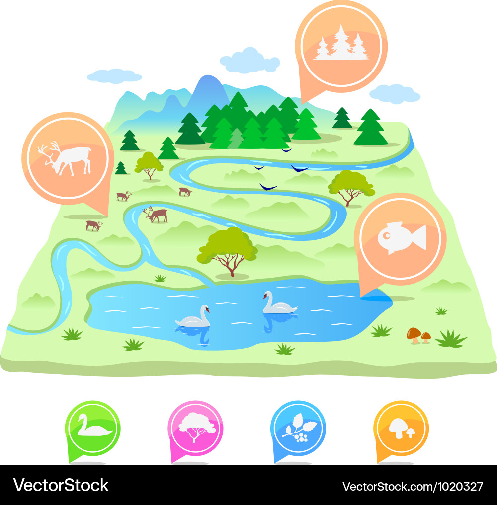 Map nature Royalty Free Vector Image - VectorStock