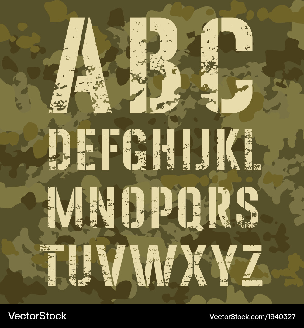 Militärisches Alphabet Lizenzfreies Vektorbild