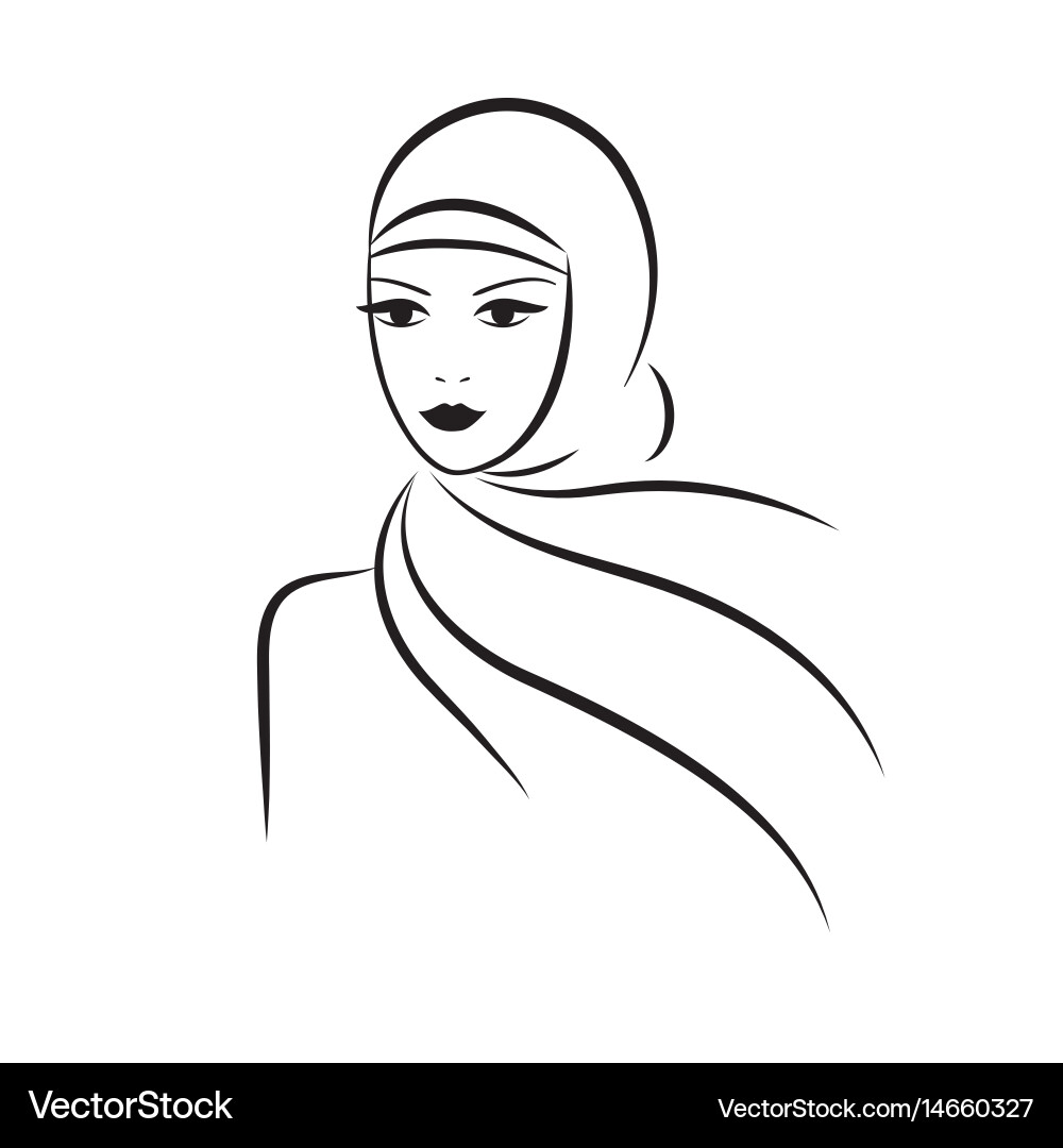 Muslim woman Royalty Free Vector Image - VectorStock