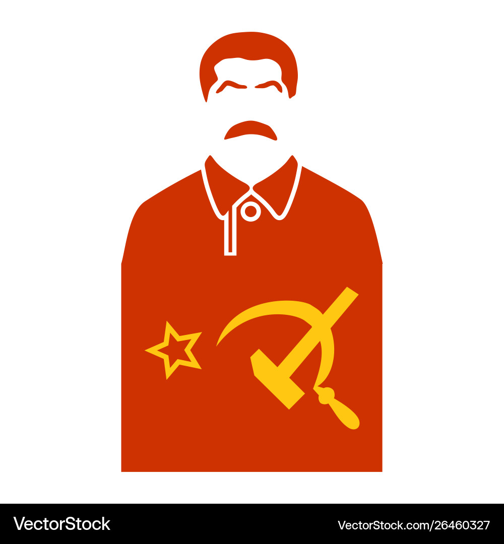 Portrait joseph stalin Royalty Free Vector Image