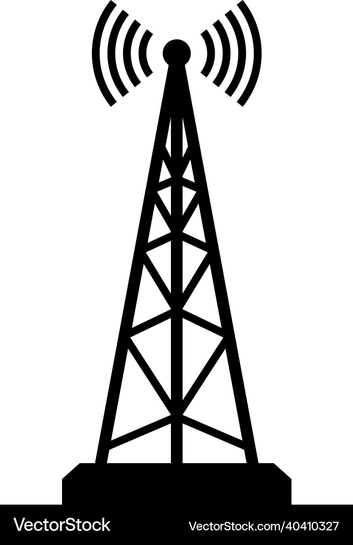 Radio tower icon design template isolated Vector Image