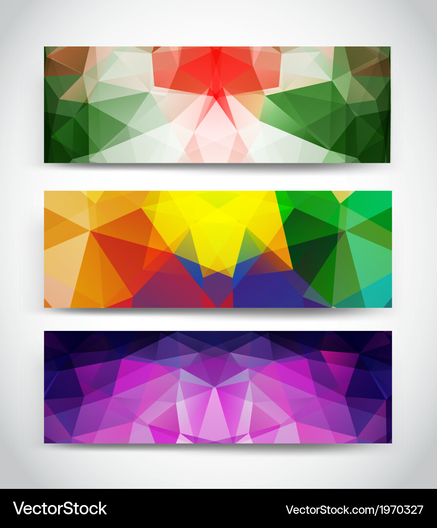 Triangular banners Royalty Free Vector Image - VectorStock