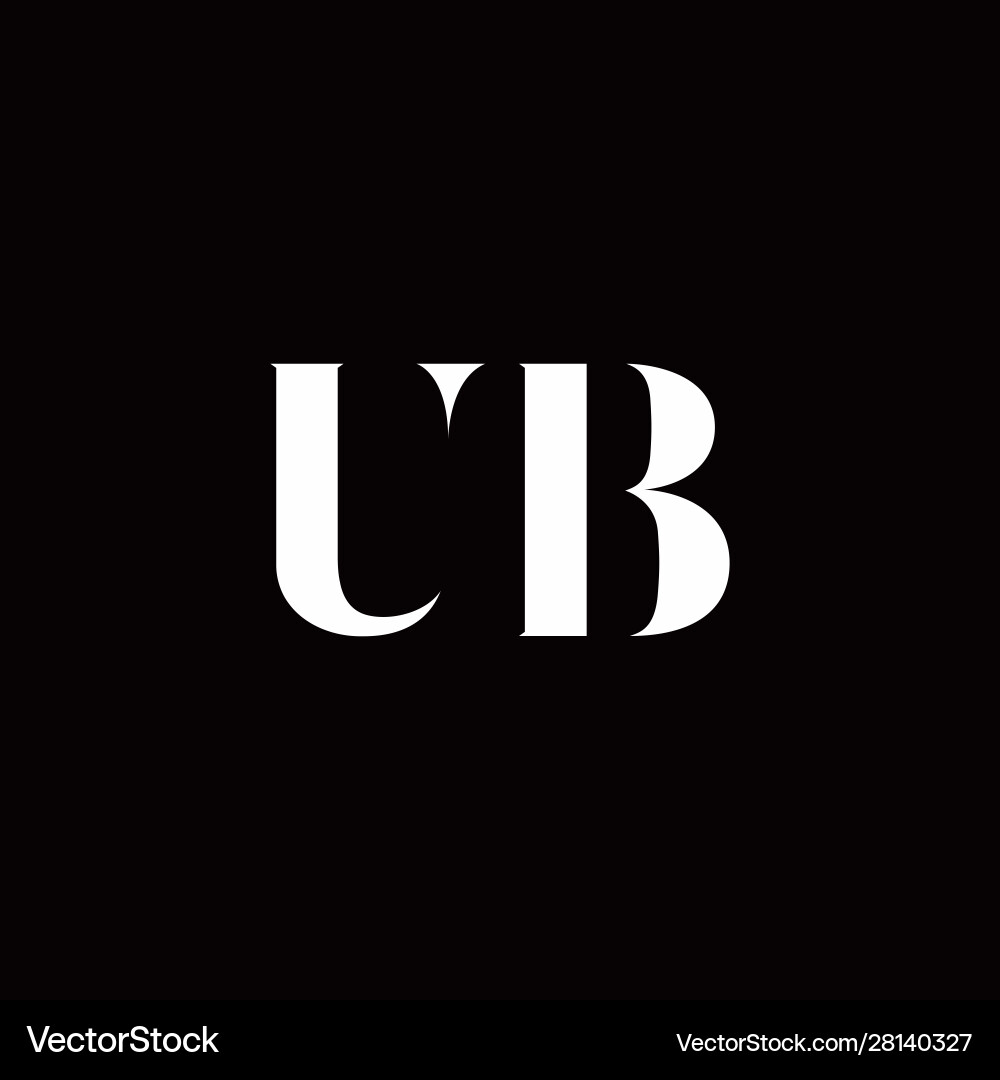 Ub logo letter initial designs template Royalty Free Vector