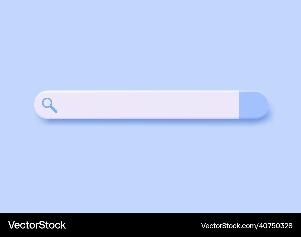 3d search bar Royalty Free Vector Image - VectorStock