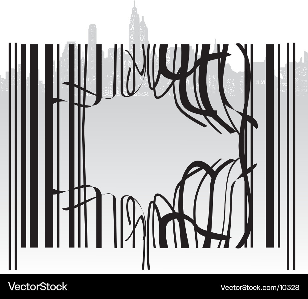 Broken barcode Royalty Free Vector Image - VectorStock