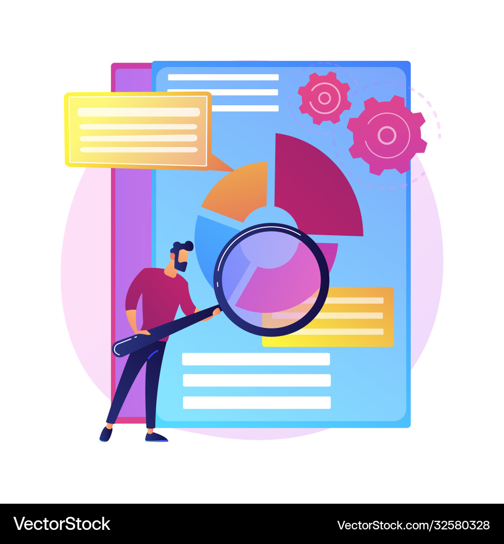 Business documents scanning concept Royalty Free Vector