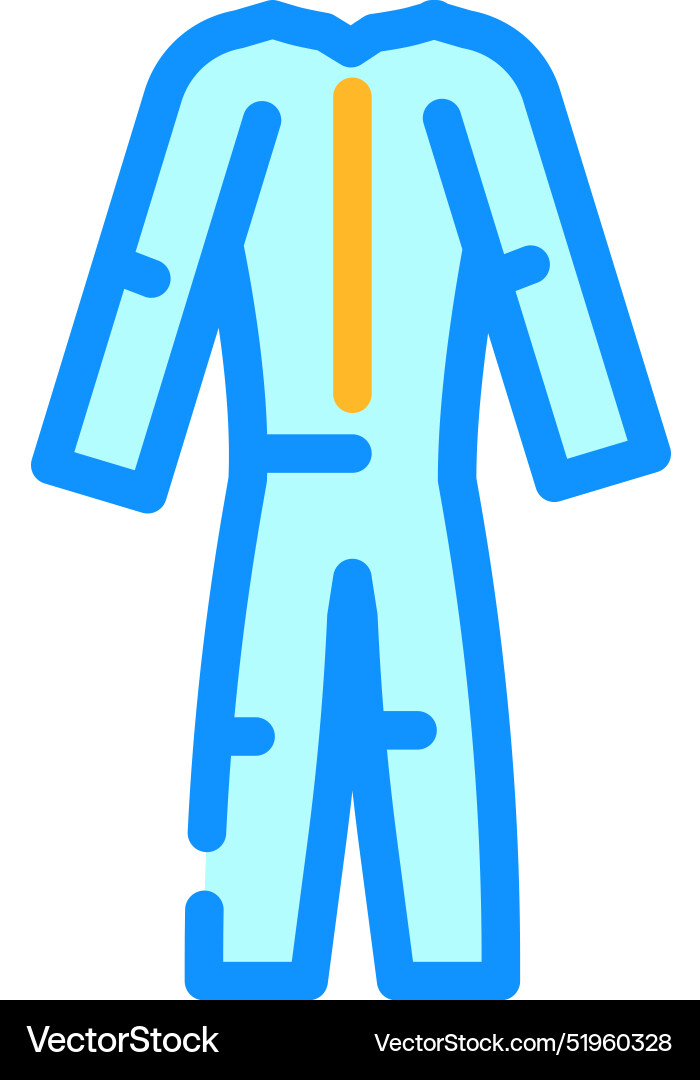 Coveralls ppe protective equipment color icon Vector Image