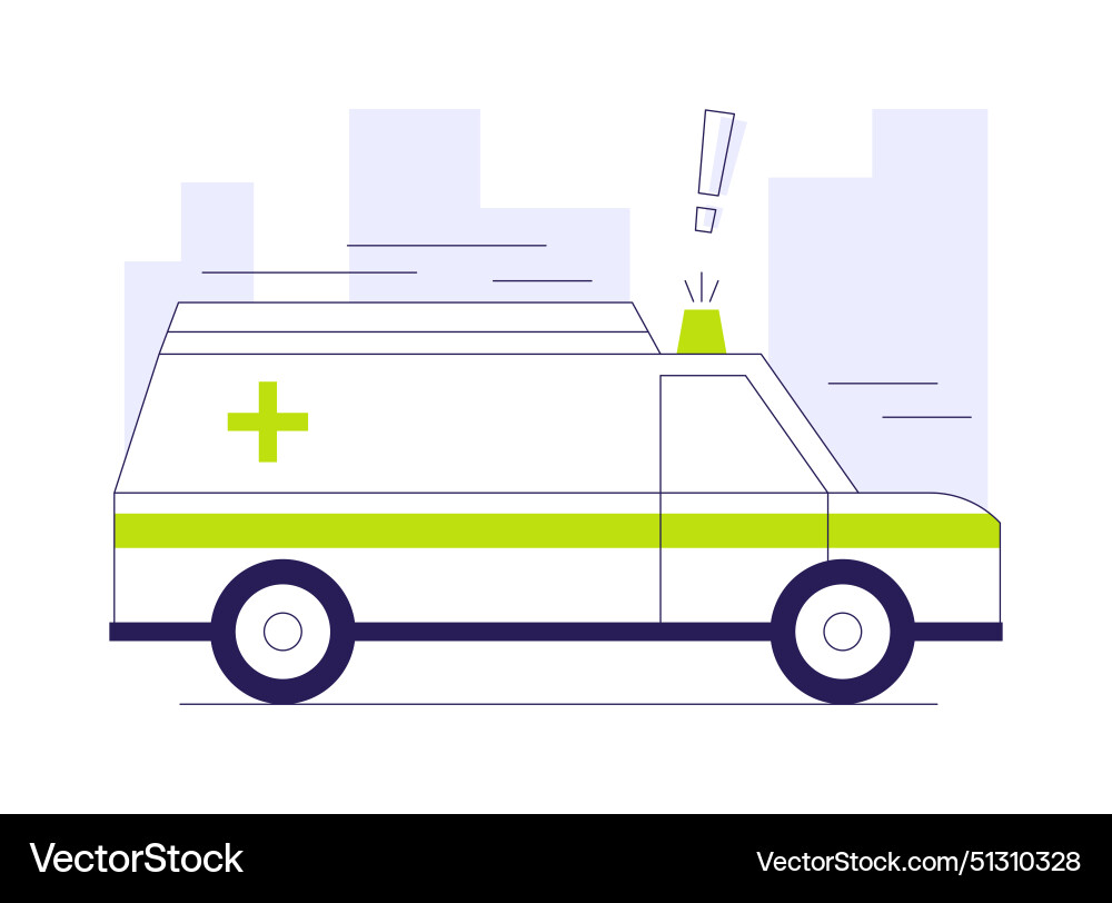 Emergency patient transportation abstract concept Vector Image