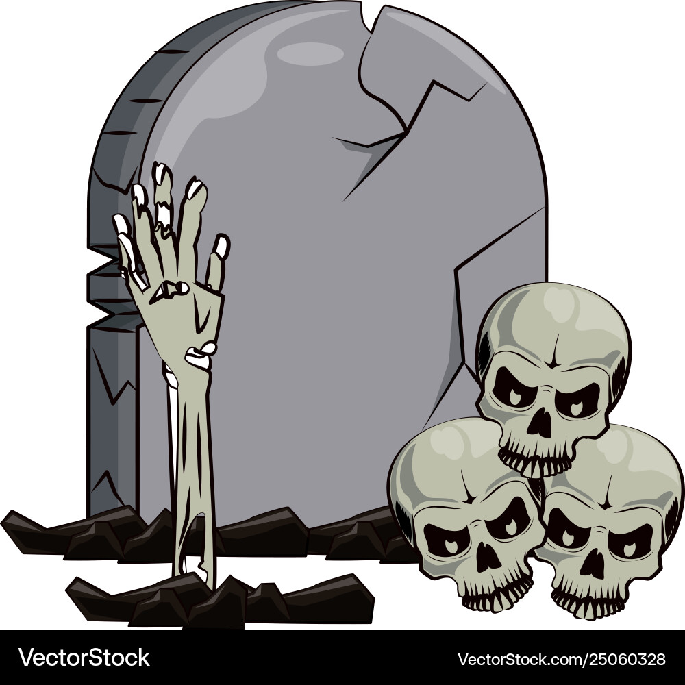 Halloween scary cartoons Royalty Free Vector Image