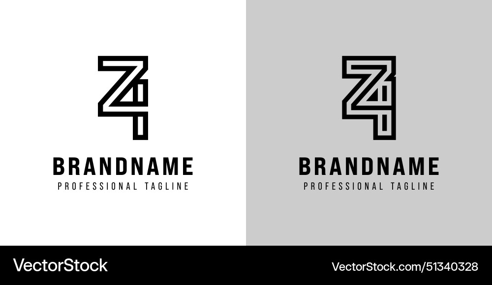 Letters zi monogram logo suitable for any Vector Image