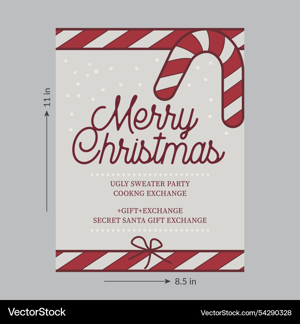 Merry christmas flyer 2025 design Royalty Free Vector Image