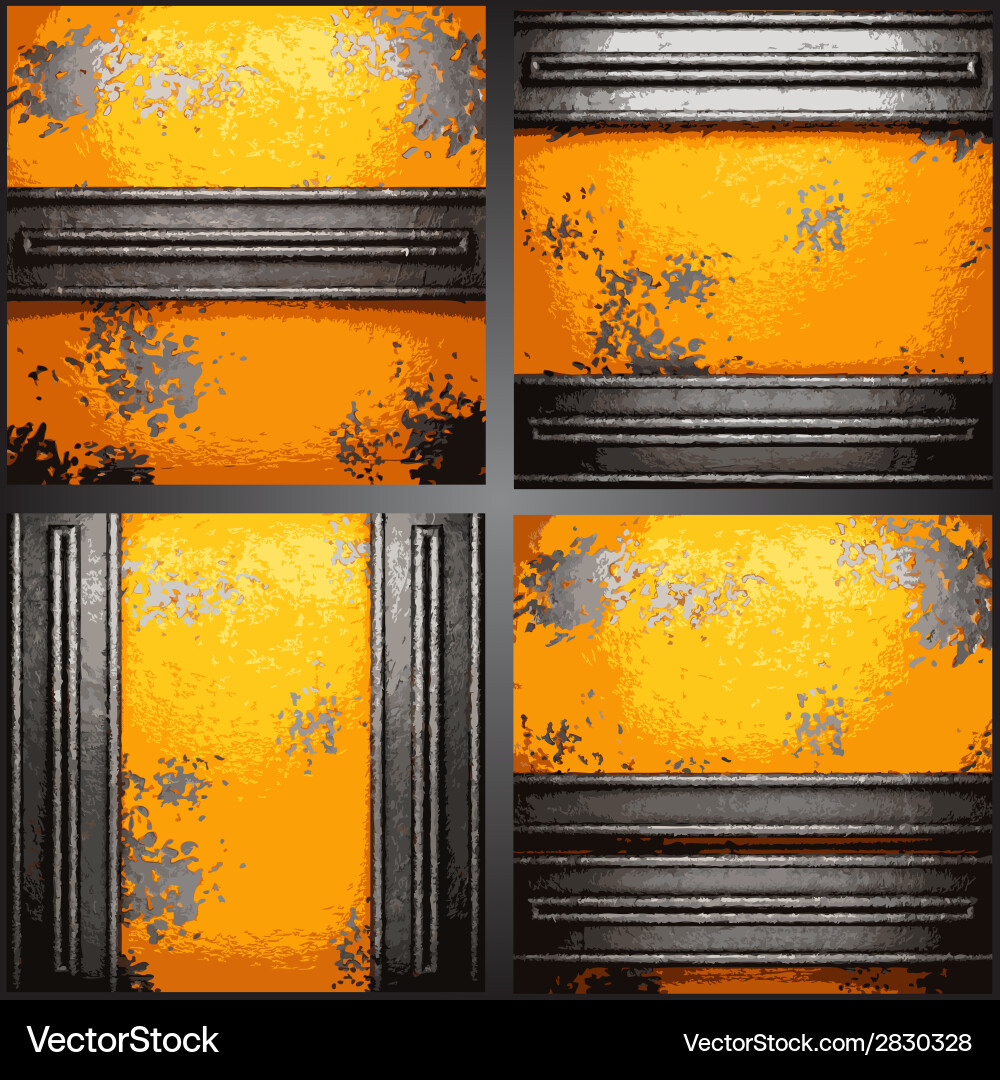Metal background set Royalty Free Vector Image