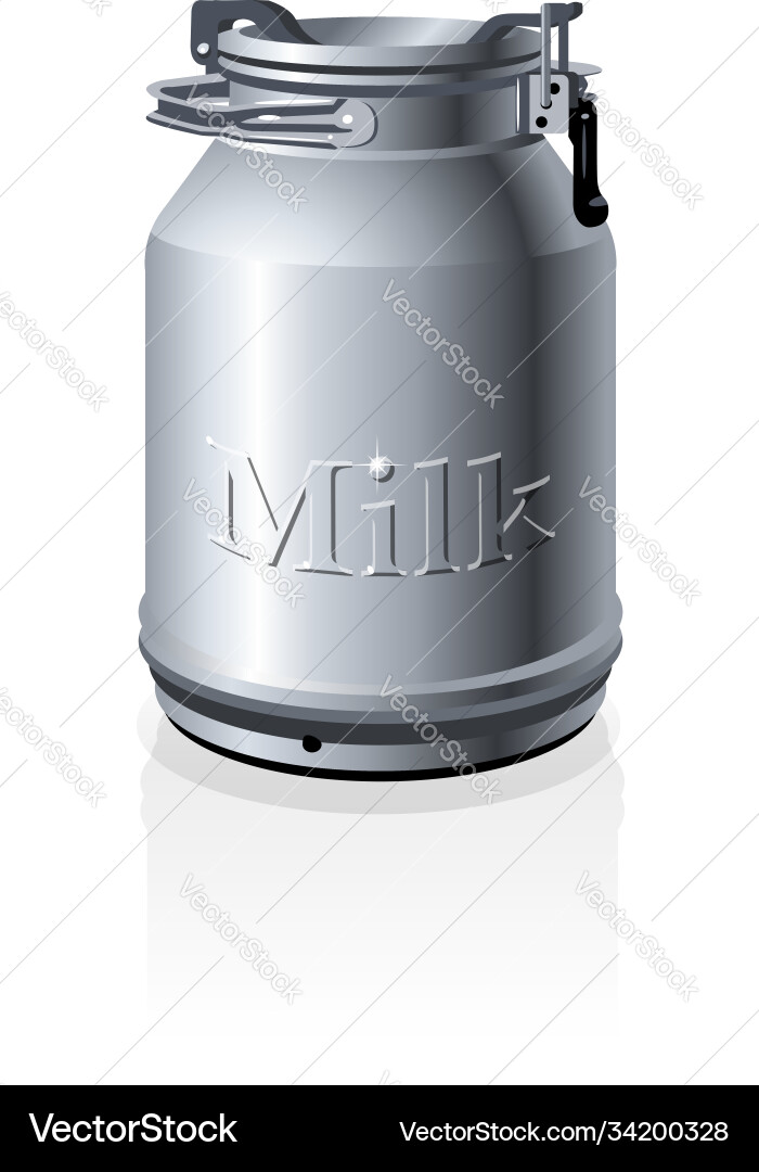 Milk can Royalty Free Vector Image - VectorStock