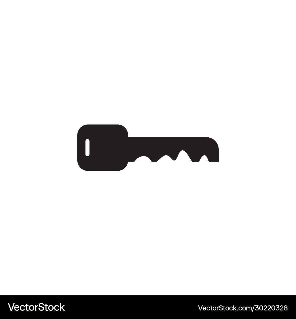 Simple key logo icon design template Royalty Free Vector