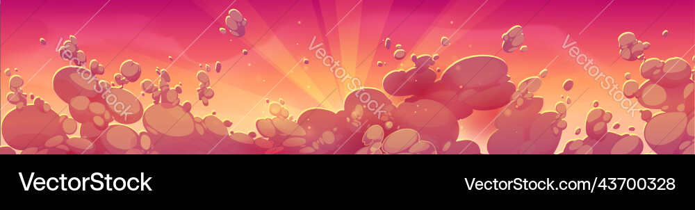 Sunset Sky with Rays Royalty Free Vector Image