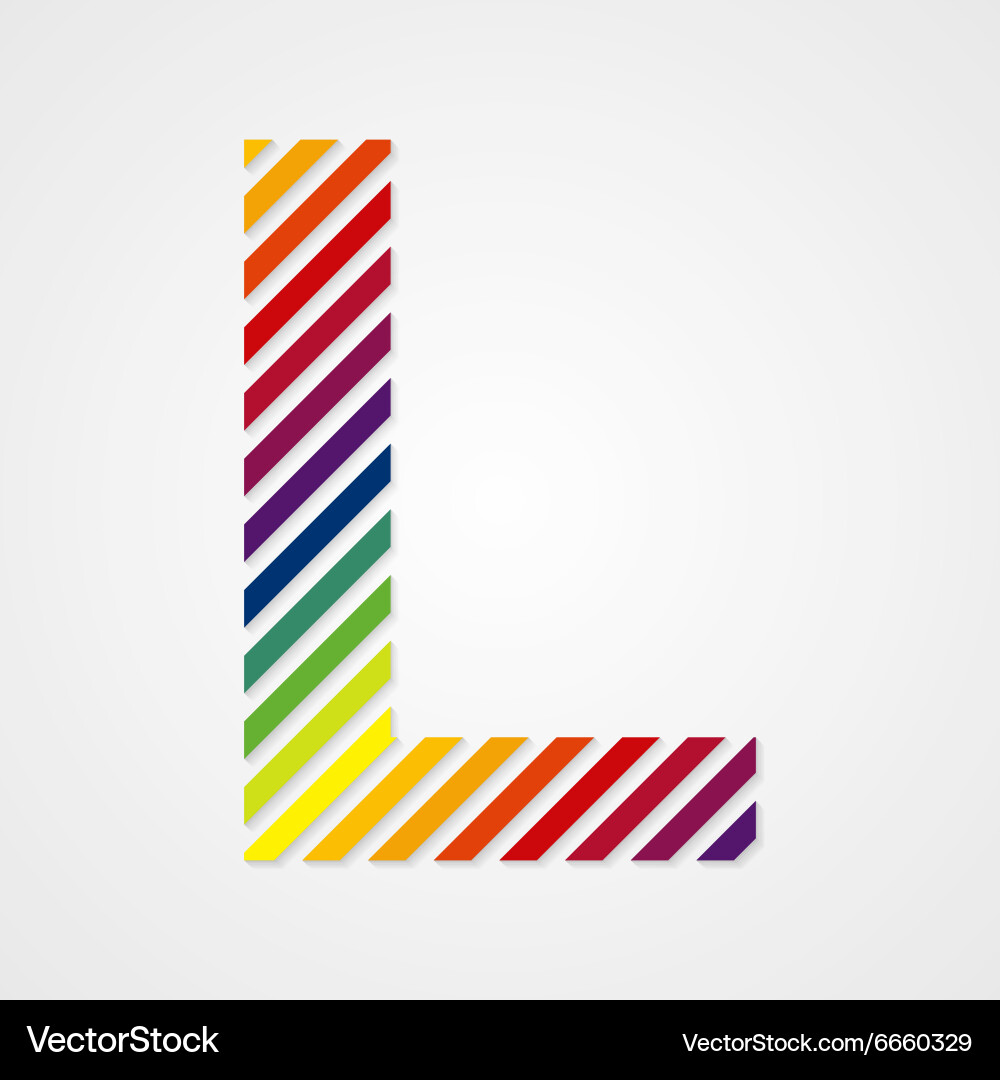 Alphabet letter l Royalty Free Vector Image - VectorStock