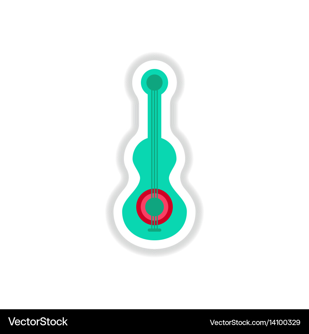 Color label design collection of musical Vector Image