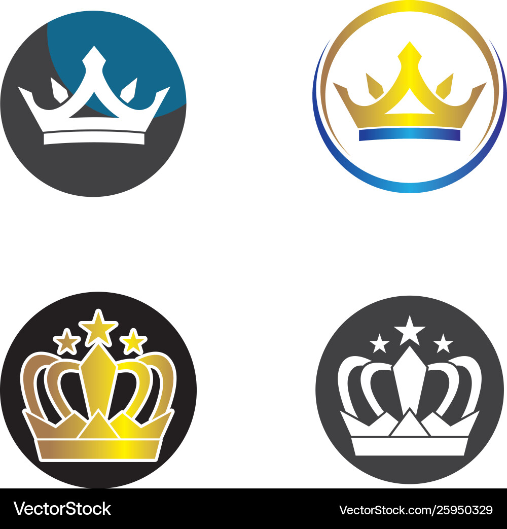 Crown logo icon Royalty Free Vector Image - VectorStock
