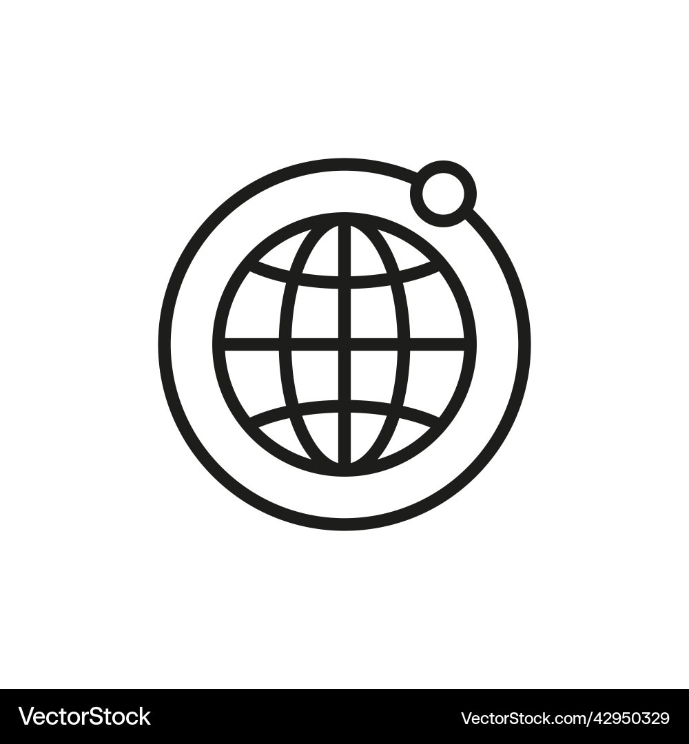 Earth with moon satellite orbit Royalty Free Vector Image