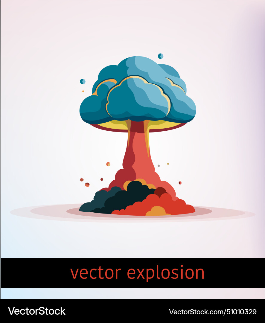 Explosion smoke from a bomb Royalty Free Vector Image