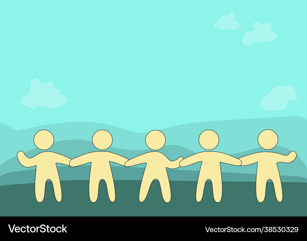 Drawing Of People Holding Hands