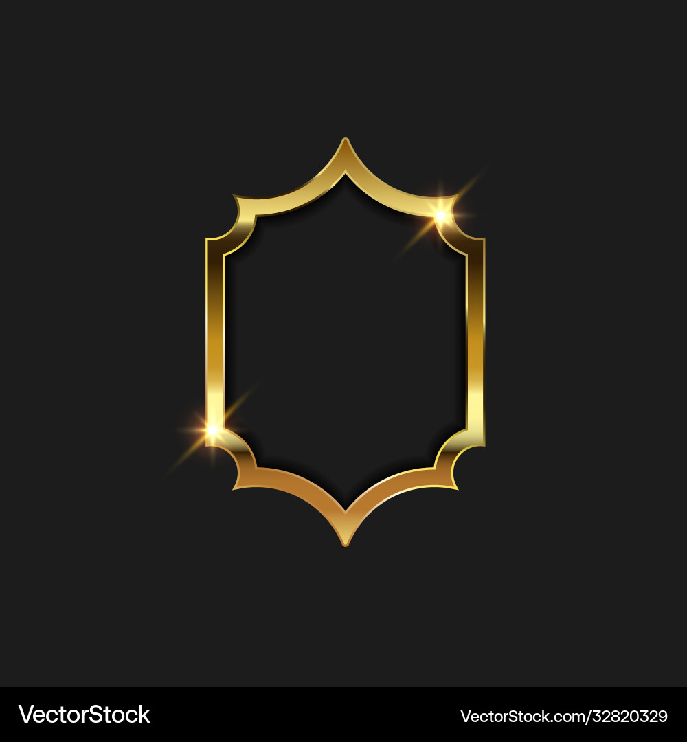 Gold frame design Royalty Free Vector Image - VectorStock