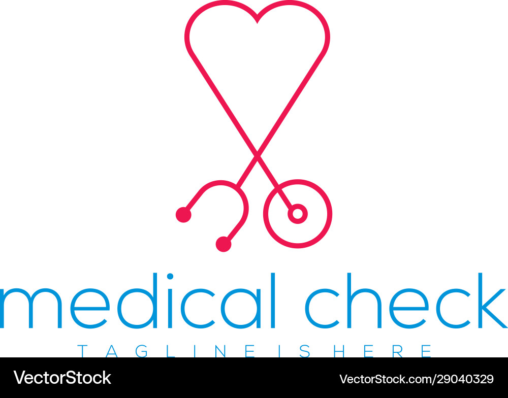 Medical check logo Royalty Free Vector Image - VectorStock
