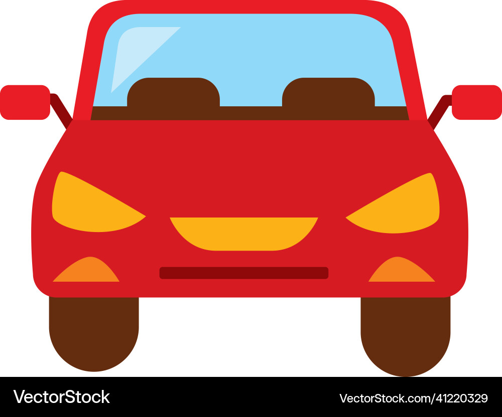 Red car vehicle Royalty Free Vector Image - VectorStock