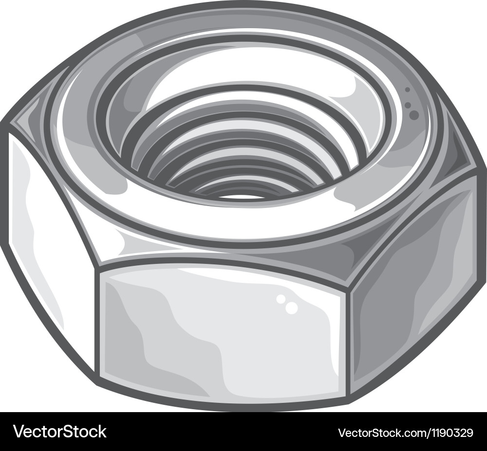 Screw nut Royalty Free Vector Image - VectorStock