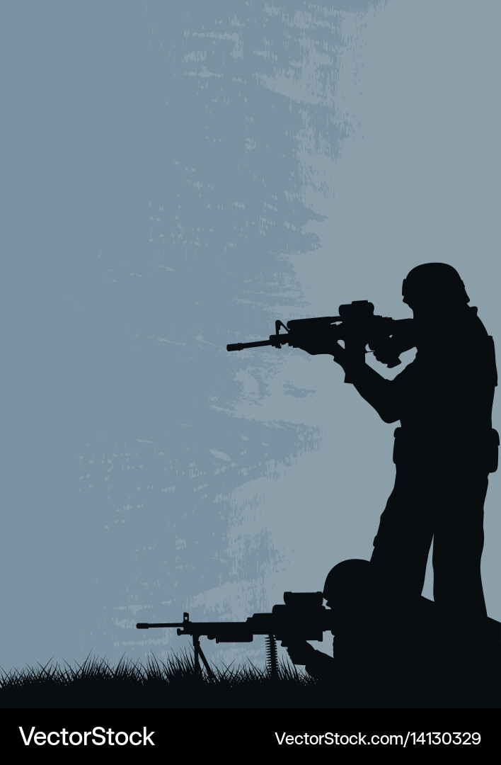 Soldiers in Readiness Royalty Free Vector Image