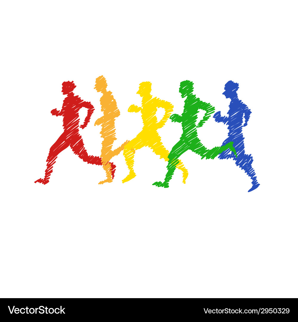 Sport man abstract isolated Royalty Free Vector Image