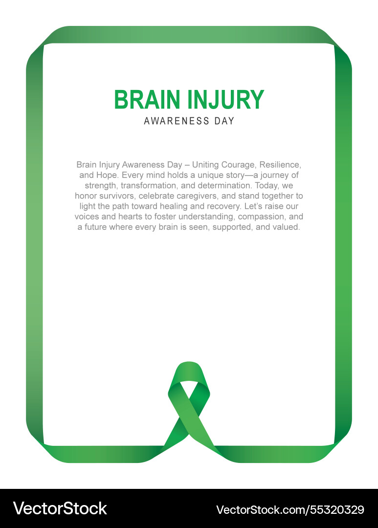 United global brain injury awareness day Vector Image