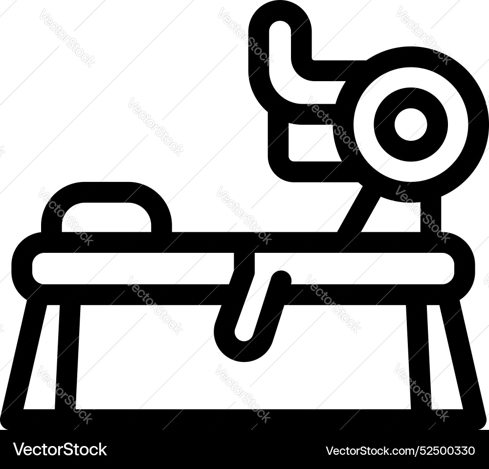 Abdominal crunch machine icon representing gym Vector Image