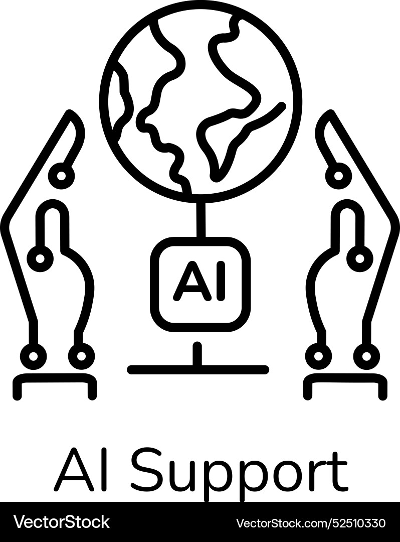 Ai support Royalty Free Vector Image - VectorStock