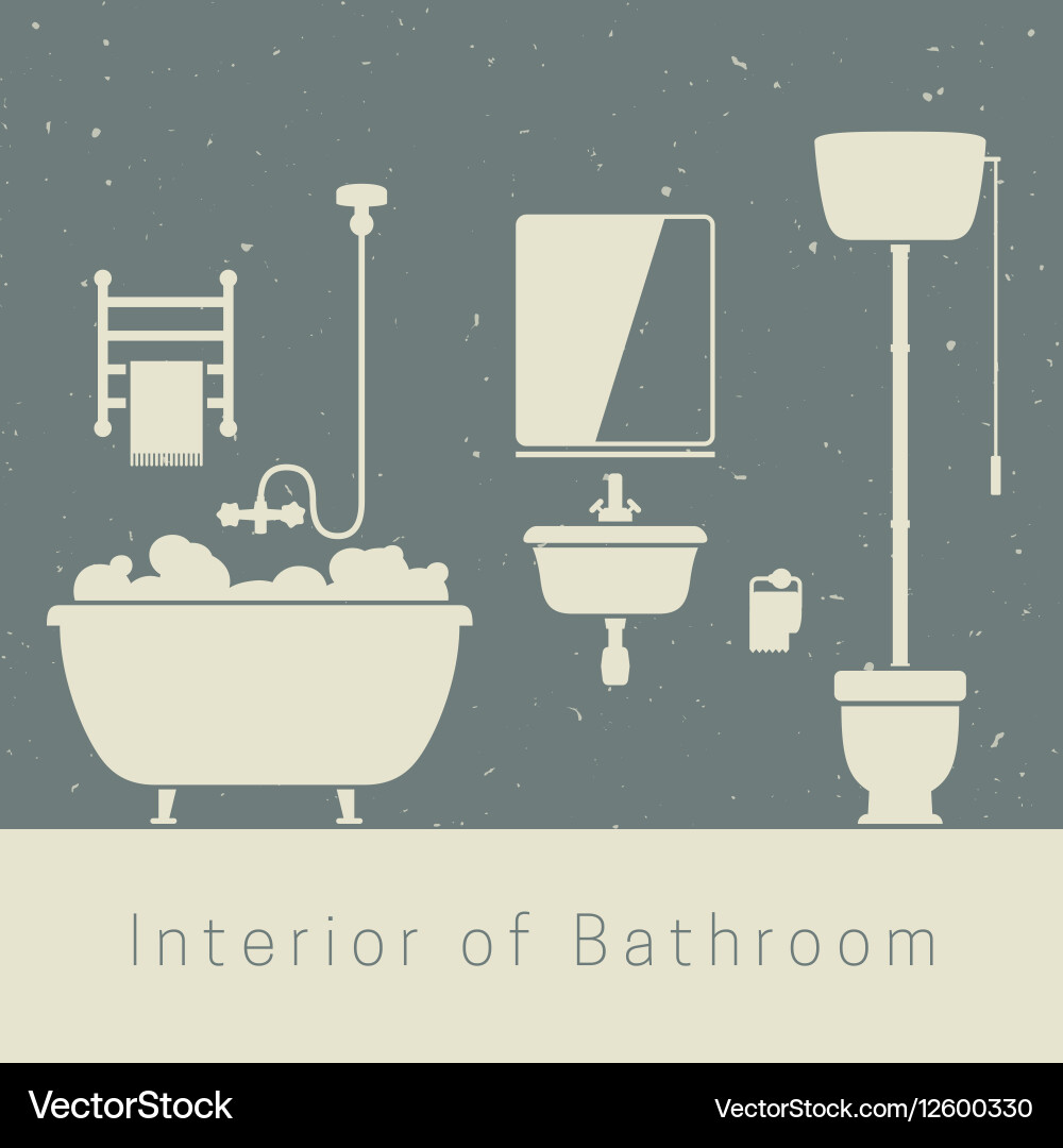 Bathroom interior Royalty Free Vector Image - VectorStock