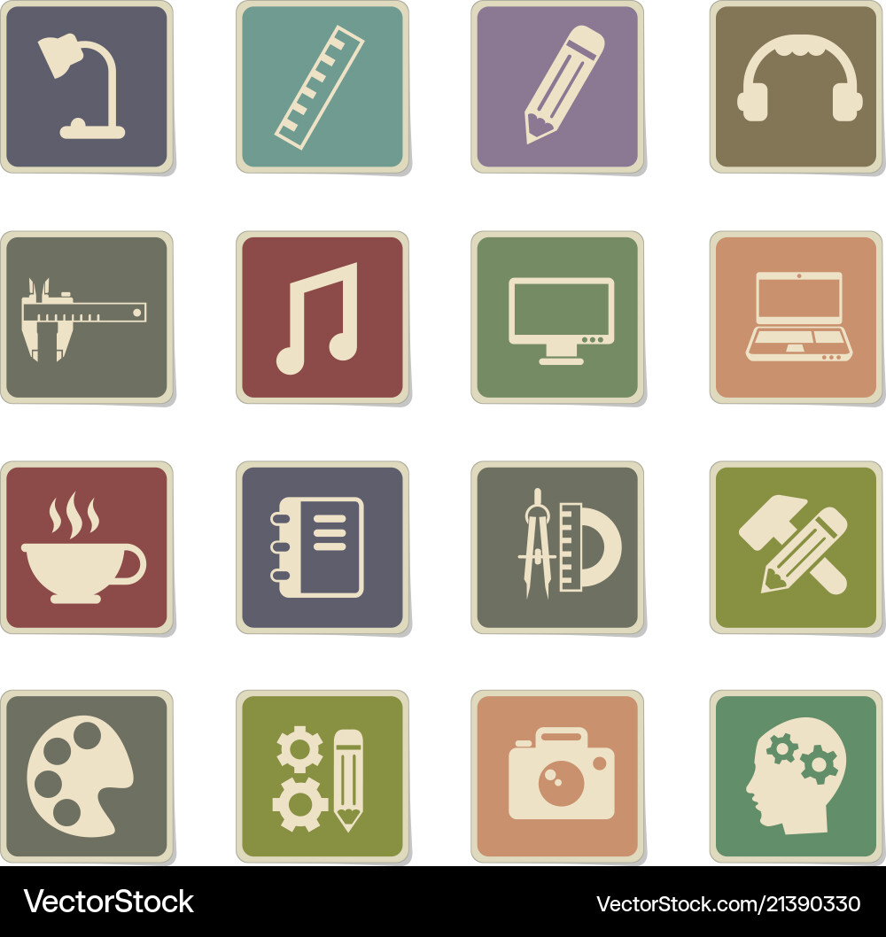 Creative process icon set Royalty Free Vector Image