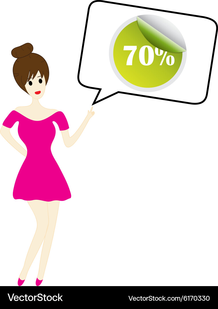 Cute woman Royalty Free Vector Image - VectorStock