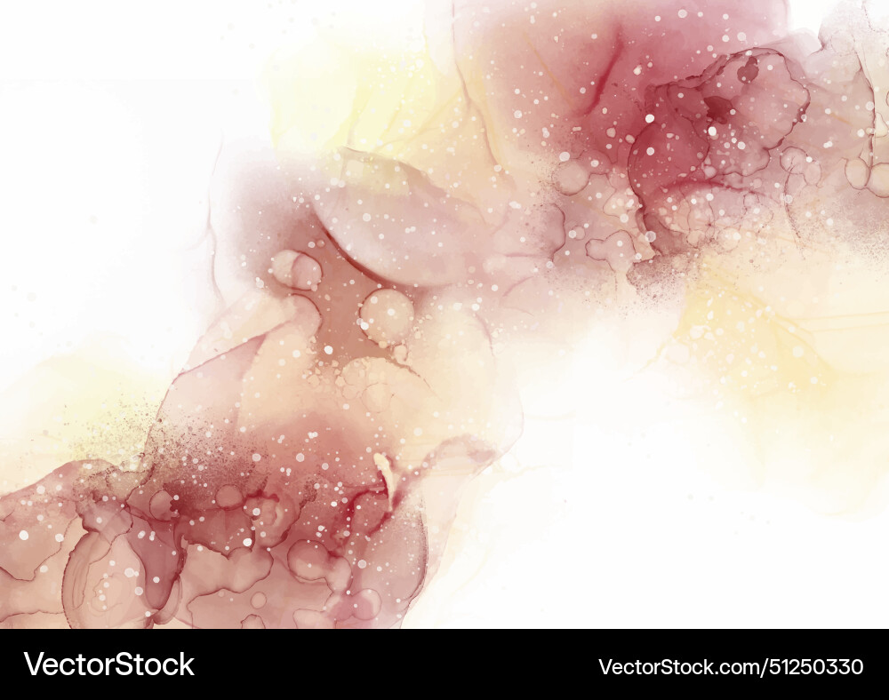 Decorative hand painted alcohol ink background Vector Image