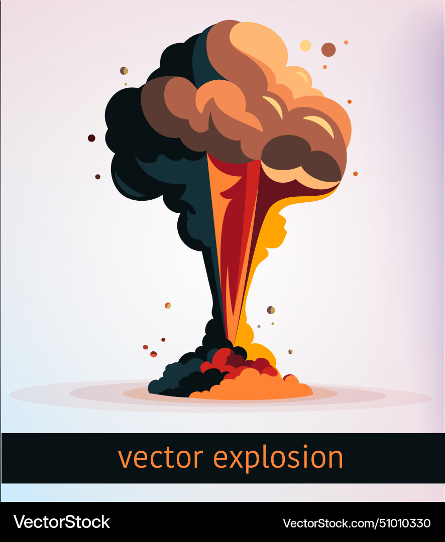 Explosion smoke from a bomb Royalty Free Vector Image