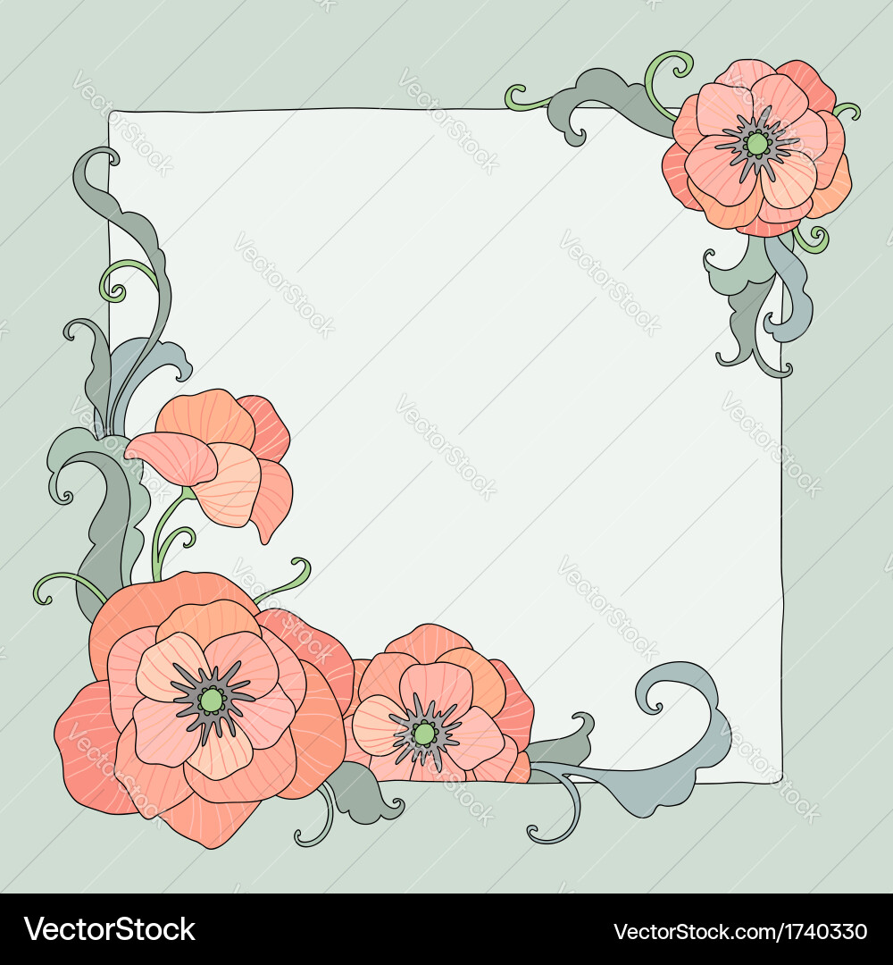 Floral frame Royalty Free Vector Image - VectorStock