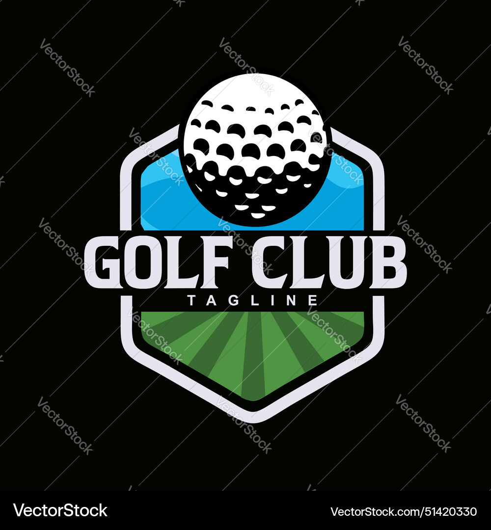 Golf tournament logo emblem label and badge Vector Image