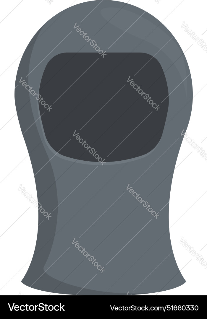 Grey balaclava covering face providing anonymity Vector Image