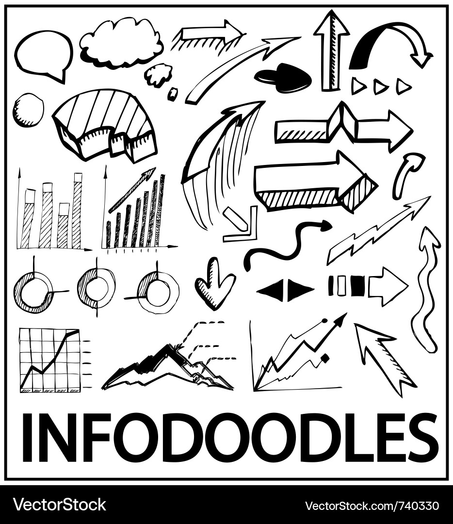 Hand drawn infographics Royalty Free Vector Image