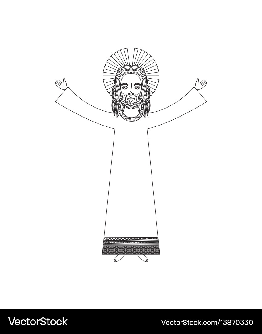 Jesus christ man icon Royalty Free Vector Image