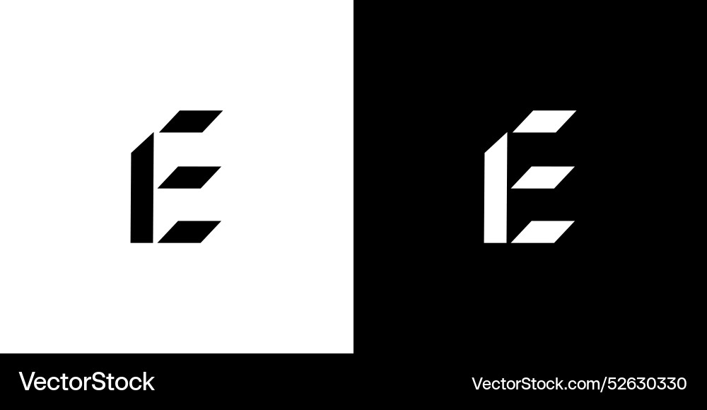Modern and strong letter e initials logo design Vector Image