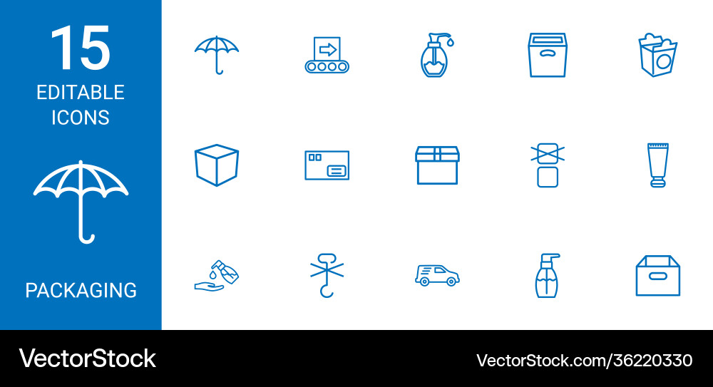 Verpackung Icons Lizenzfreies Vektorbild - VectorStock