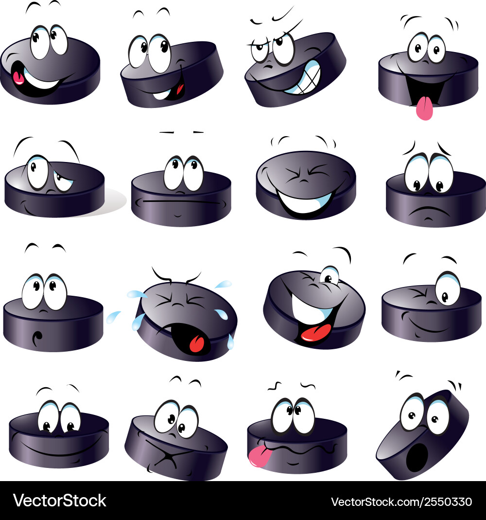 Puck cartoon Royalty Free Vector Image - VectorStock