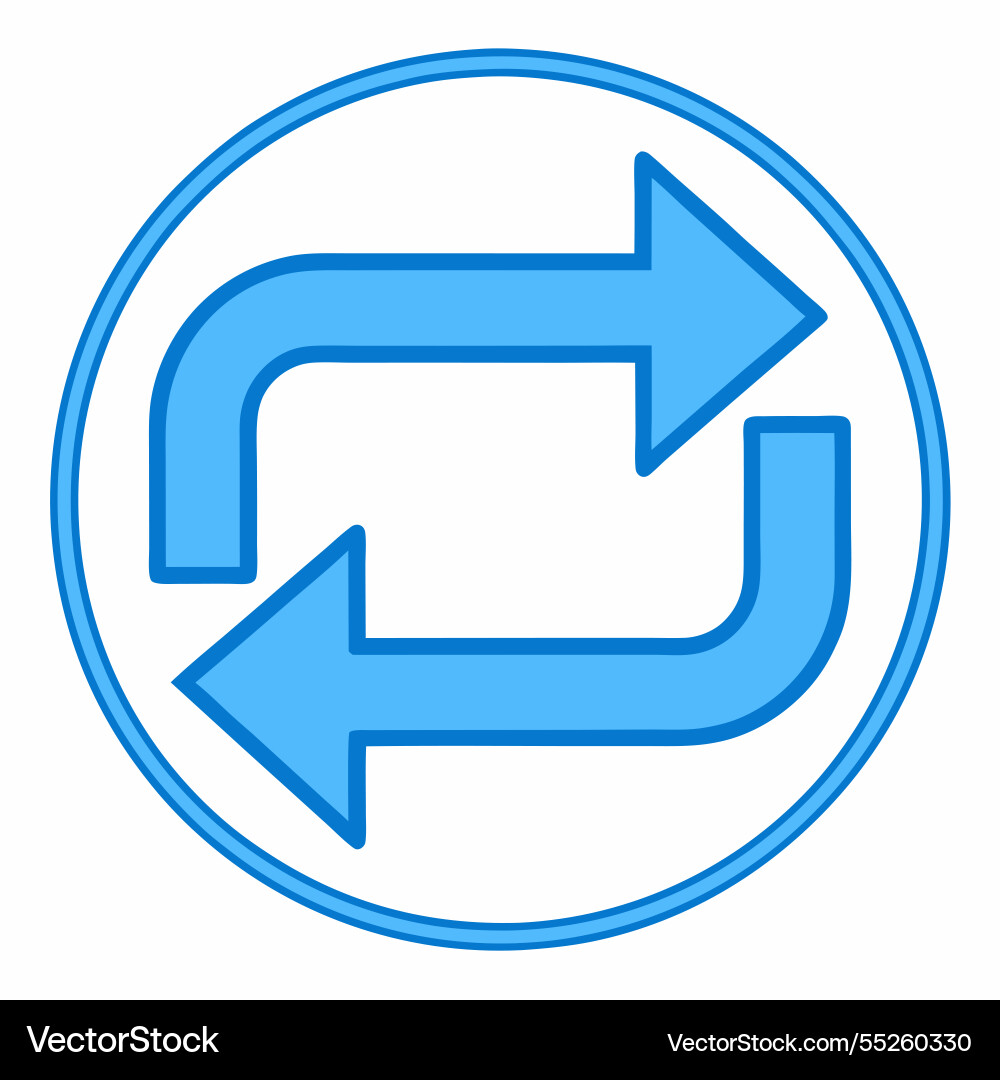 Retweet icon design for social media sharing Vector Image