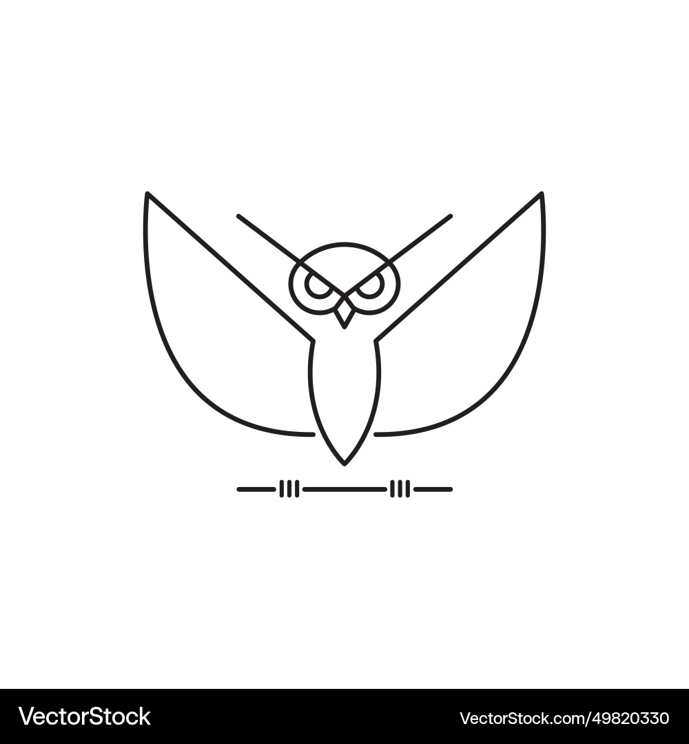 Simple owl icon logo design Royalty Free Vector Image